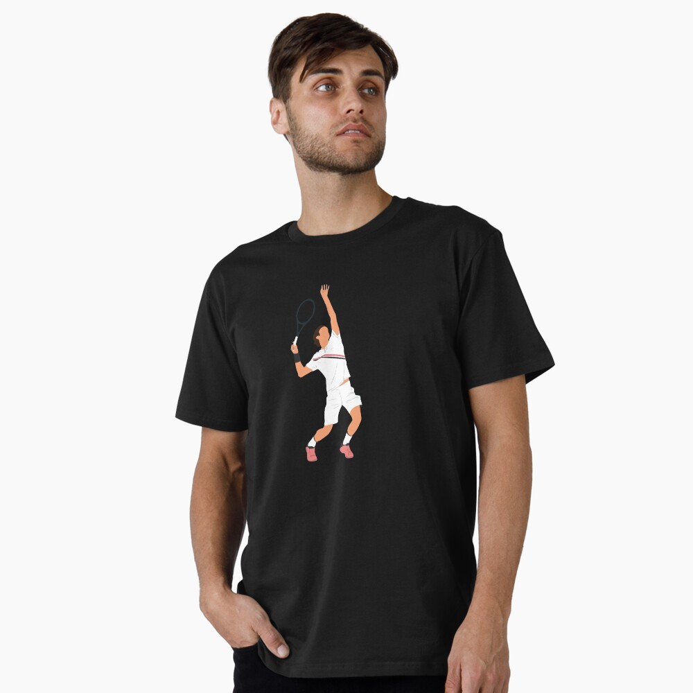 "Federer Serving" Sticker for Sale by Cartmaxx | Redbubble