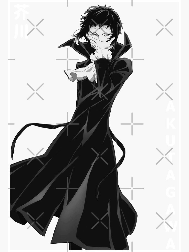 "Akutagawa 芥川 | Bungou Stray Dogs" Sticker for Sale by B-love | Redbubble