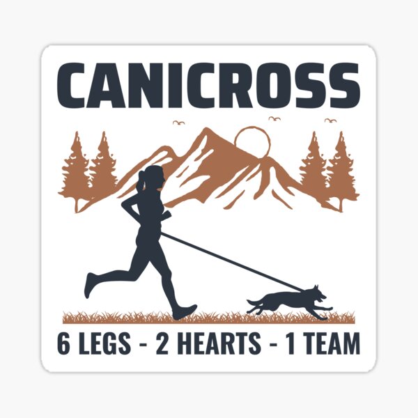 "Canicross Trail Running Dog Sport Outdoor Hobby" Sticker for Sale by ...
