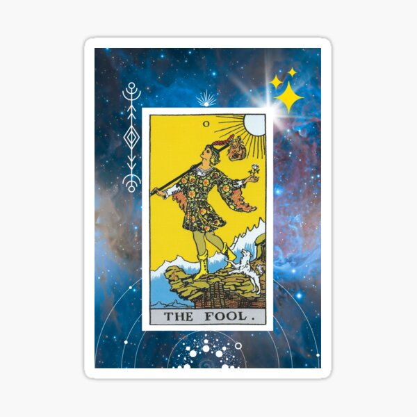 "The Fool Tarot Card" Sticker for Sale by birdyness | Redbubble
