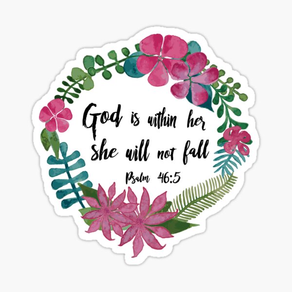 "Psalm 46:5" Sticker for Sale by ReVivingHoPe | Redbubble