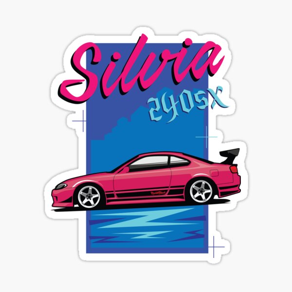 "silvia s15 240sx" Sticker for Sale by Rocket Shock | Redbubble