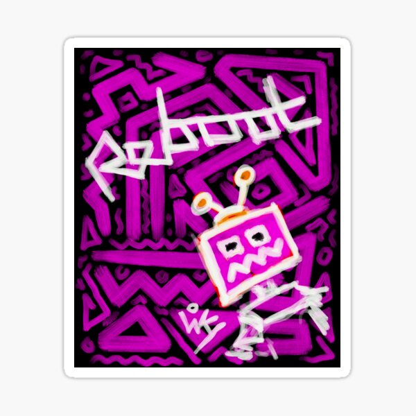 "Reboot - Graffiti Robot. " Sticker for Sale by Rosscolfc | Redbubble
