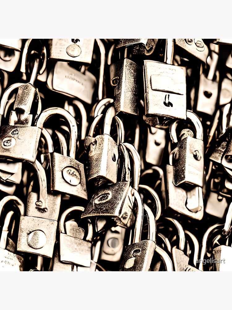 "Seamless pattern of locks" Sticker for Sale by angelisart | Redbubble