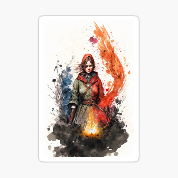 "fire mage 004" Sticker for Sale by agu-photos | Redbubble