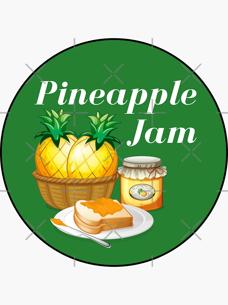 "Pineapple Jam" Sticker for Sale by VibgyorColors | Redbubble