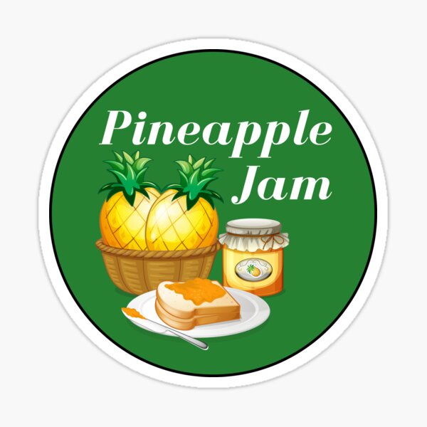 "Pineapple Jam" Sticker for Sale by VibgyorColors | Redbubble