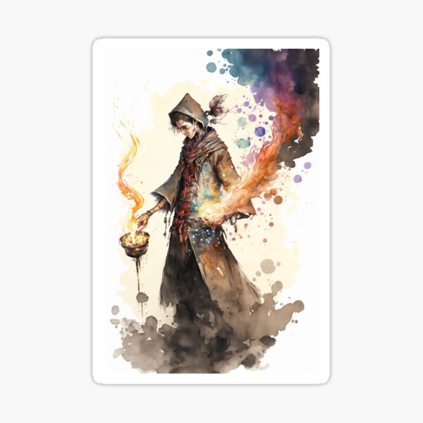 "fire mage 005" Sticker for Sale by agu-photos | Redbubble