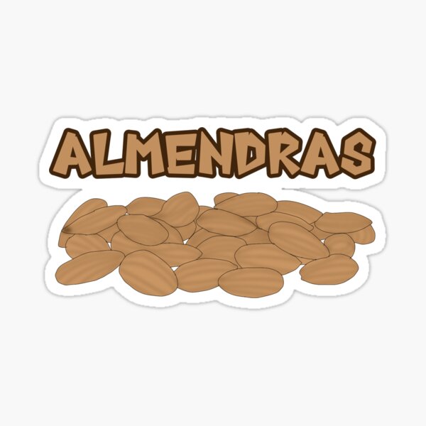 "Pegatina tarro de almendras" Sticker for Sale by Maki-Designs | Redbubble