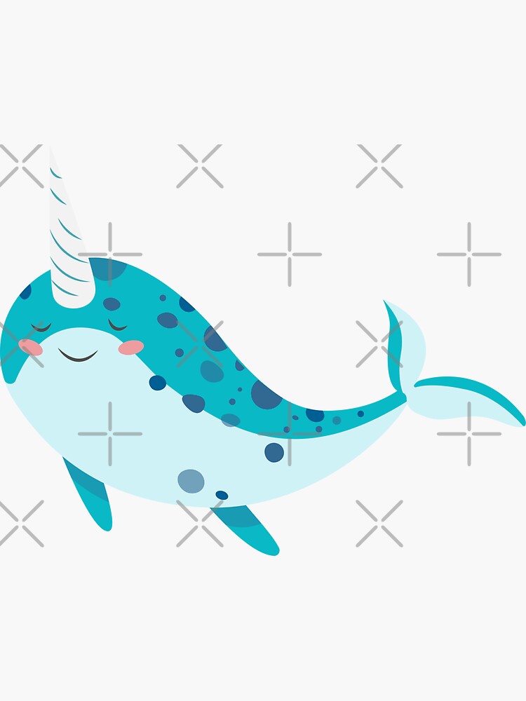 "Narwal " Sticker for Sale by HarithHilali | Redbubble