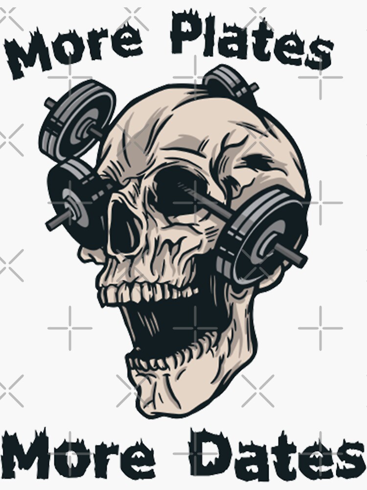 "More Plates More Dates " Sticker for Sale by justu- | Redbubble