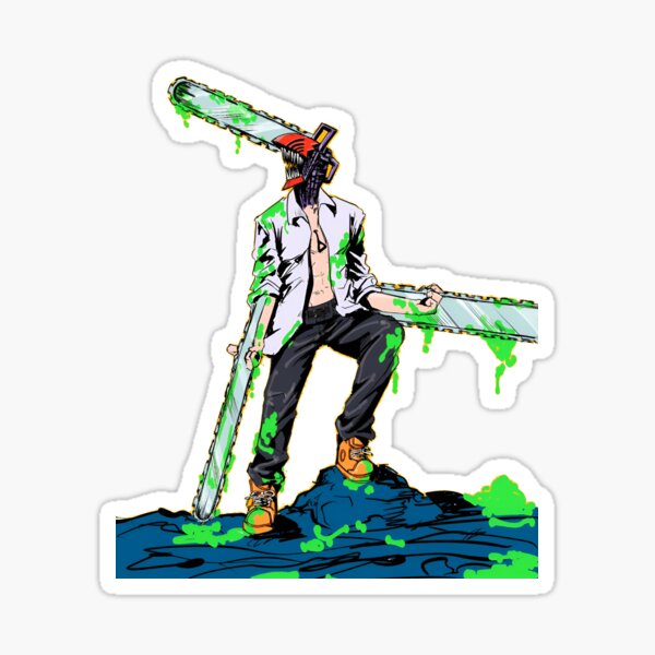 "Chainsaw Man. Crunchyroll" Sticker for Sale by BOZIID | Redbubble