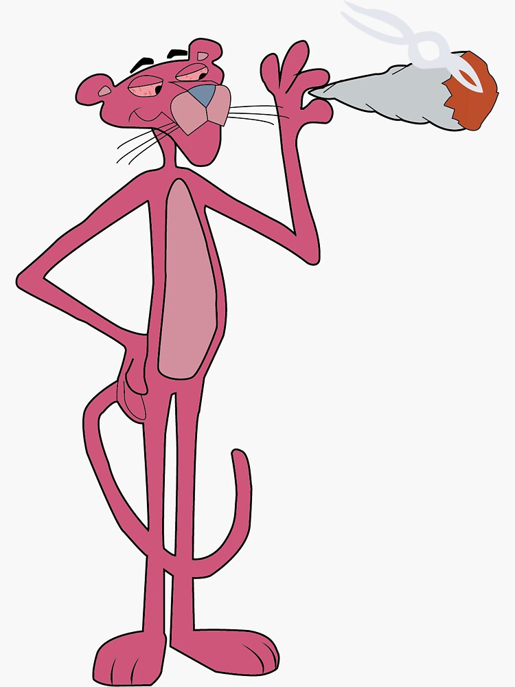"Pink Panther" Sticker for Sale by Sasa854 | Redbubble
