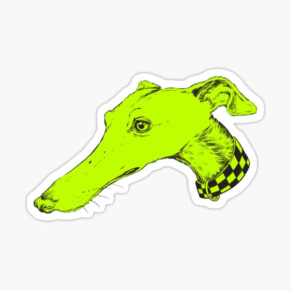 "Greyhound green" Sticker for Sale by helena-dam | Redbubble