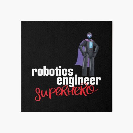 "Robotics Engineer Superhero Cartoon" Art Board Print for Sale by ...