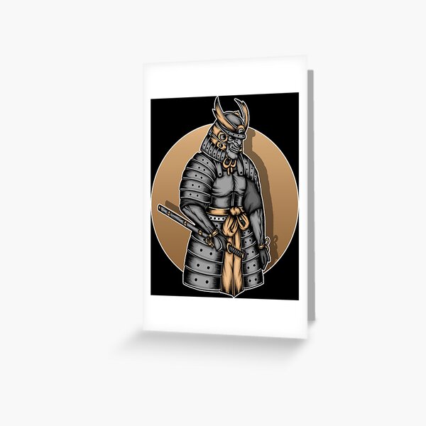 "Japanese samurai warrior illustration" Greeting Card for Sale by ...