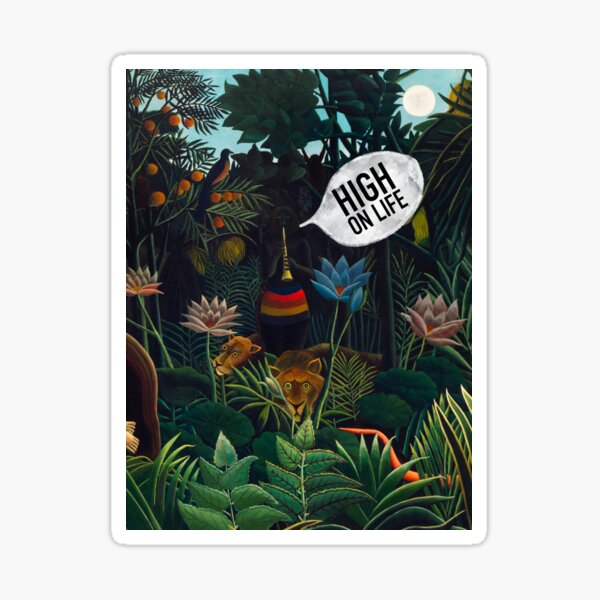 "High on life | Jungle Artwork" Sticker for Sale by Giovanni-c | Redbubble