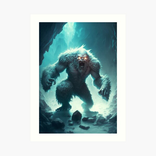 "Dungeons and Dragons Yeti" Art Print for Sale by Ozy Art | Redbubble