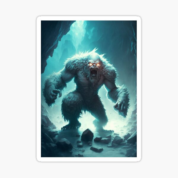 "Dungeons and Dragons Yeti" Sticker for Sale by rmsgraphics | Redbubble