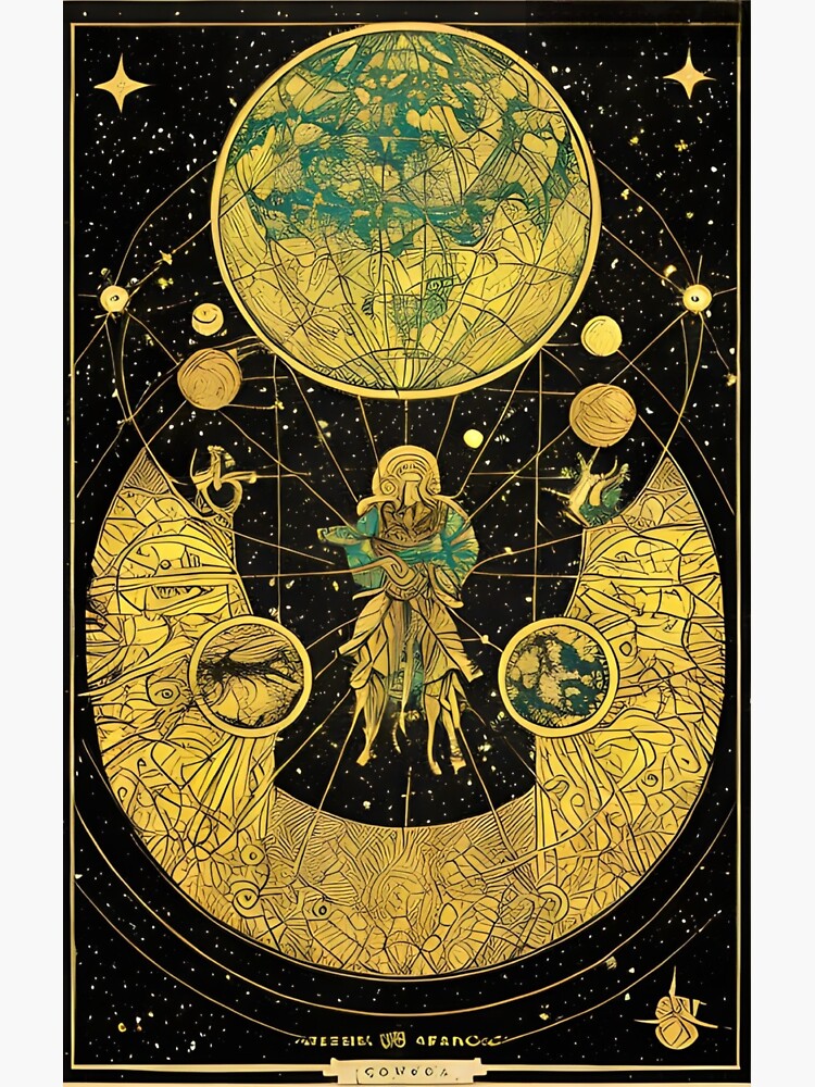 "Dark Old Greek Stars Map-Zodiac signs" Sticker for Sale by Greyo101 ...