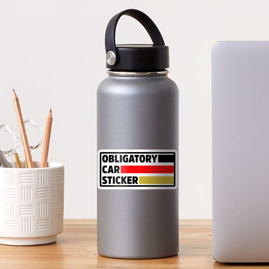 "Obligatory German Car Sticker" Sticker for Sale by lolotees | Redbubble