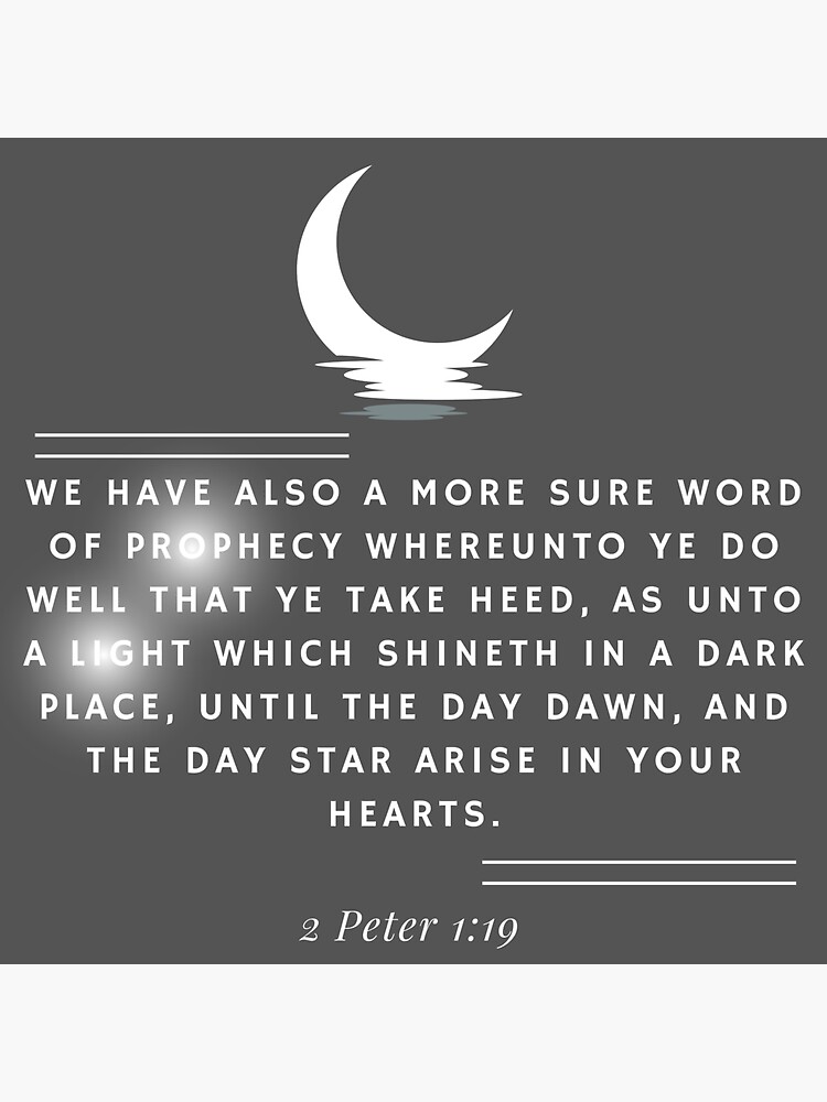 "A More Sure Word Of Prophecy Christian Bible Verse" Sticker for Sale ...