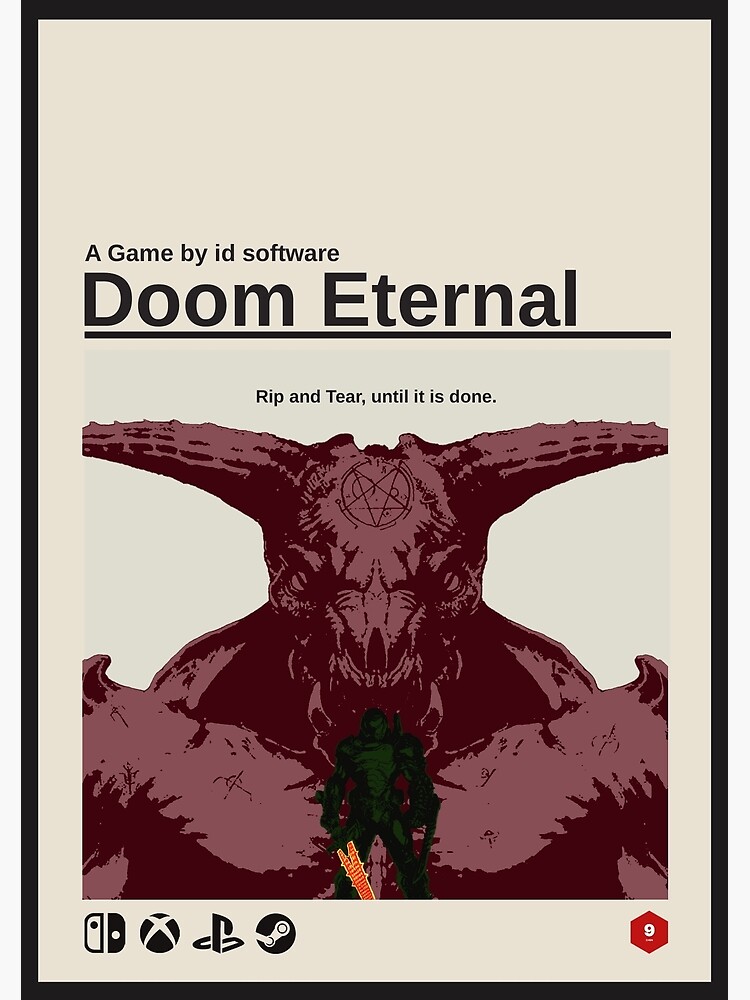 "Doom Eternal Poster" Photographic Print for Sale by RatMittens | Redbubble