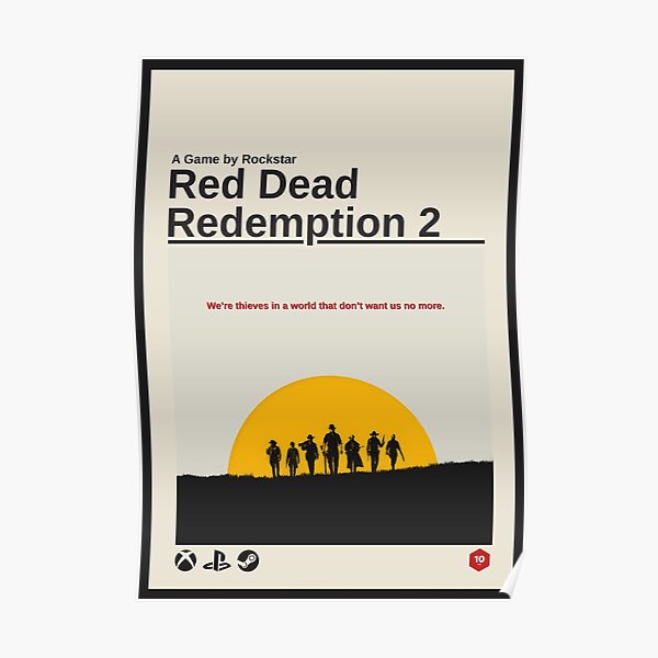 "Red Dead Redemption 2 Poster" Poster for Sale by RatMittens | Redbubble