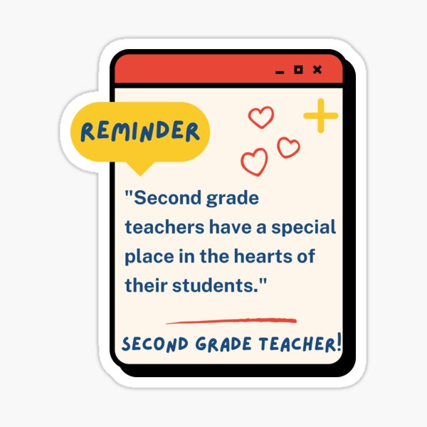 "Best 2nd Grade Teacher" Sticker for Sale by superteachers | Redbubble