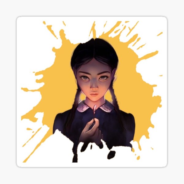 "Wednesday Addams smells like shit" Sticker for Sale by Rameshchy ...