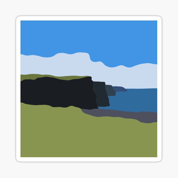 "Cliffs of Moher" Sticker for Sale by ironygal | Redbubble