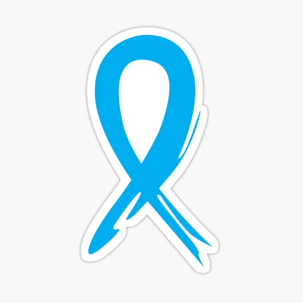 "Prostate Cancer Ribbon, Blue Ribbon, Prostate Cancer" Sticker for Sale ...