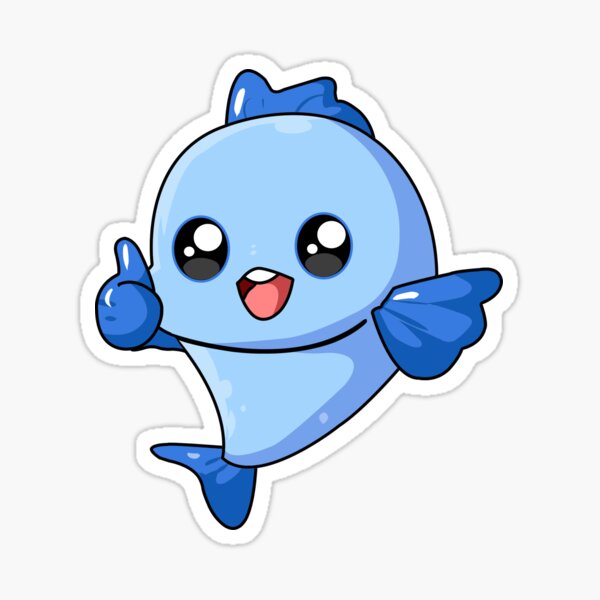 "Thumbs up blue fish" Sticker for Sale by fishmenia | Redbubble