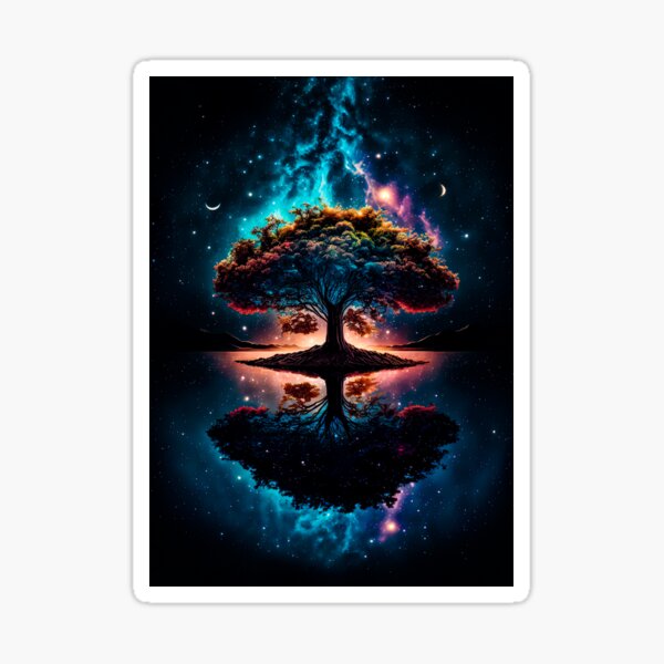 "Cosmic tree of life" Sticker for Sale by Days-of-art | Redbubble
