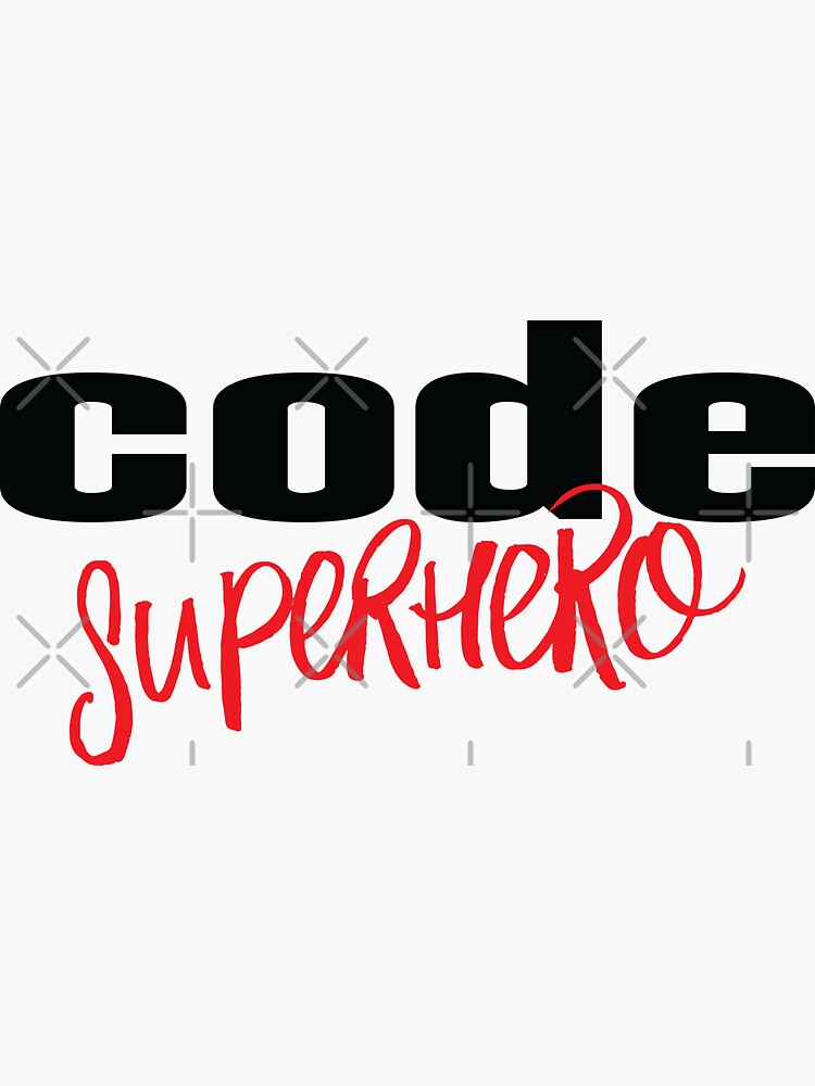 "Code Superhero" Sticker for Sale by ProjectRobotics | Redbubble