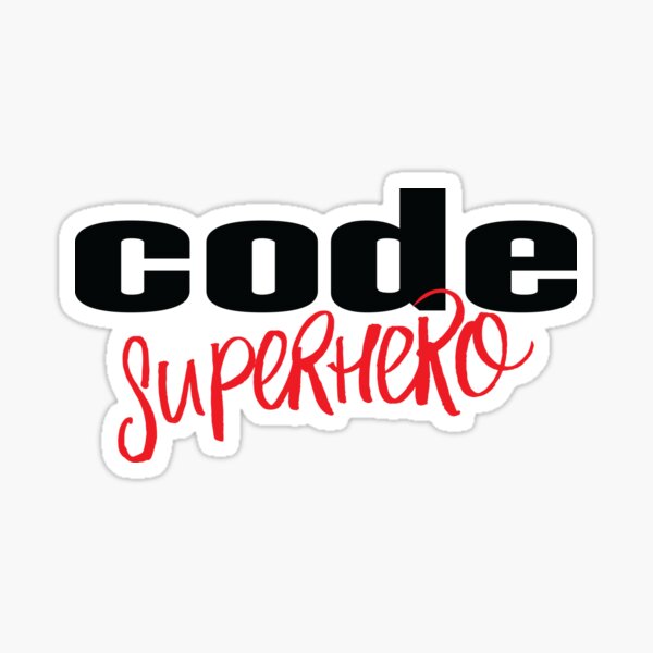 "Code Superhero" Sticker for Sale by ProjectRobotics | Redbubble
