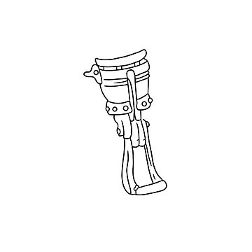 "Hiccup Peg Prosthetic Leg" Sticker for Sale by JDIllustrations | Redbubble