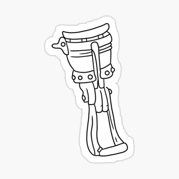 "Hiccup Peg Prosthetic Leg" Sticker for Sale by JDIllustrations | Redbubble