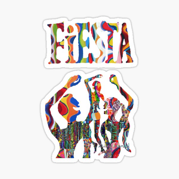 "Fiesta" Sticker for Sale by diegomanuel | Redbubble