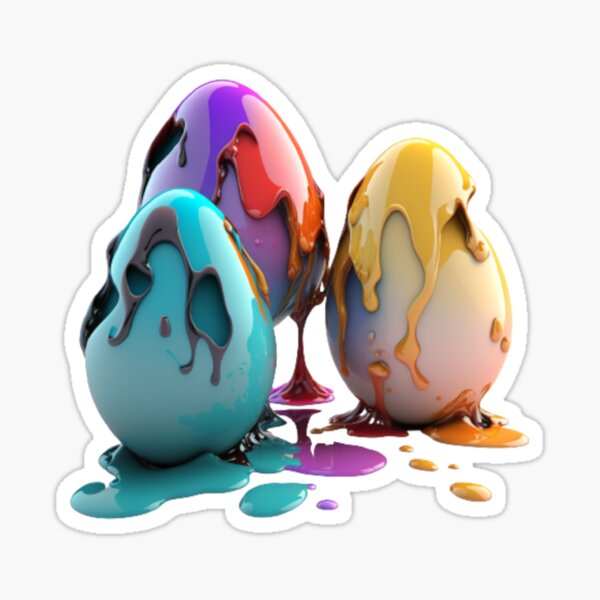 "Easter Eggs v02" Sticker for Sale by phooey123 | Redbubble
