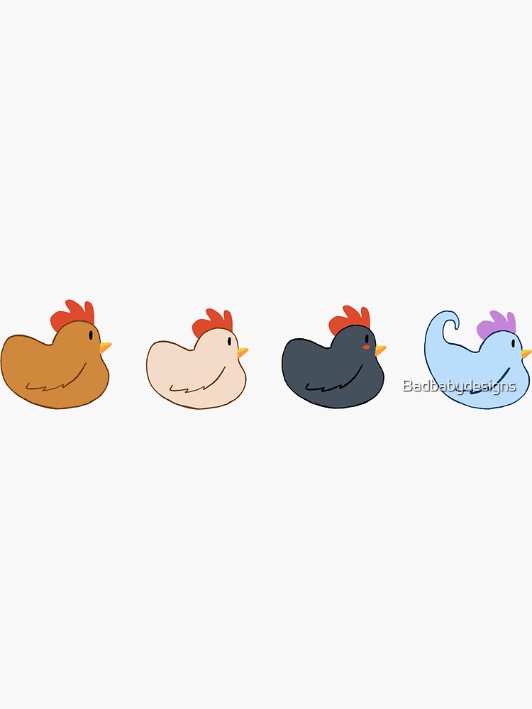 "Stardew Valley Chickens" Sticker for Sale by Badbabydesigns | Redbubble