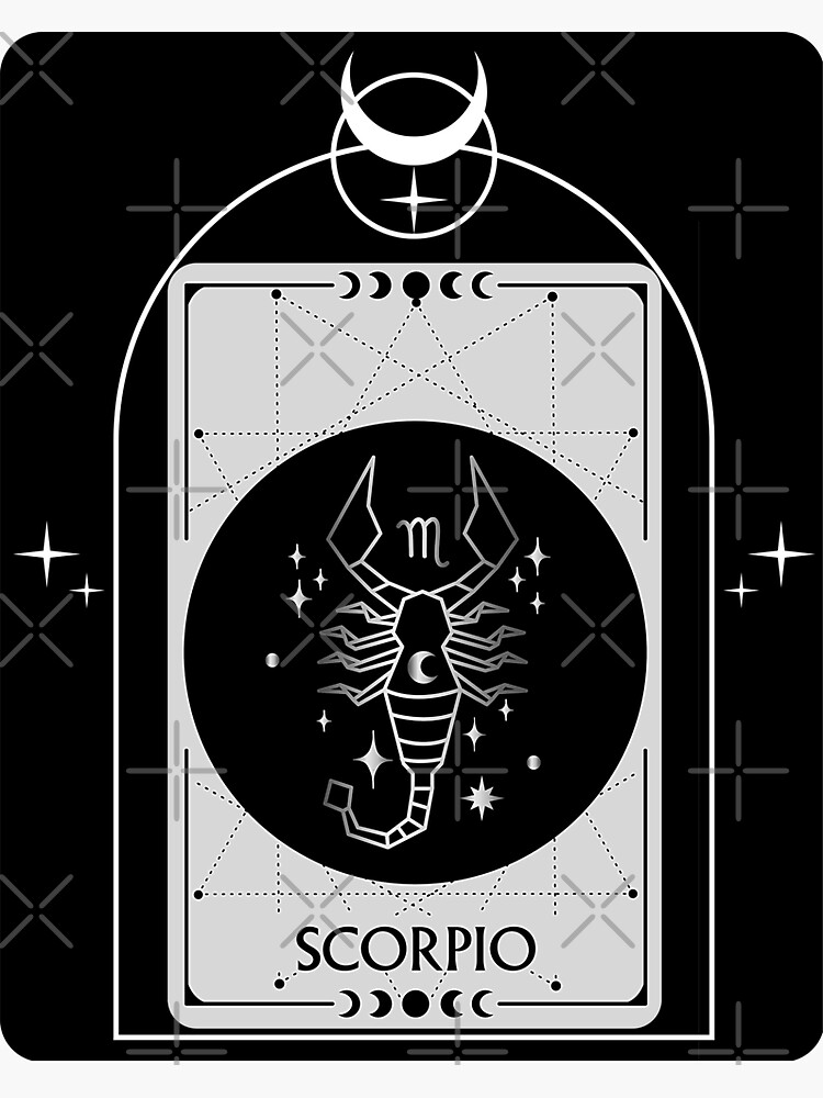"Scorpio Tarot Card Design Astrological Zodiac " Sticker for Sale by ...