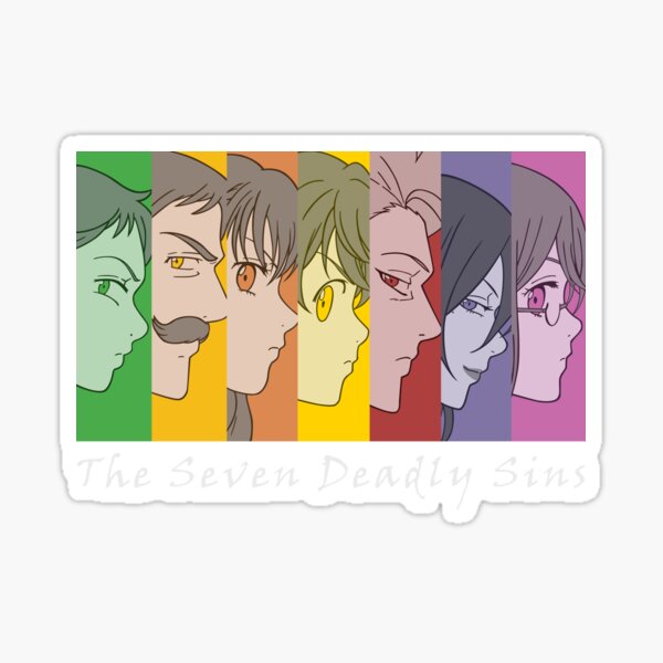 "Seven deadly sins" Sticker for Sale by Brok5566 | Redbubble