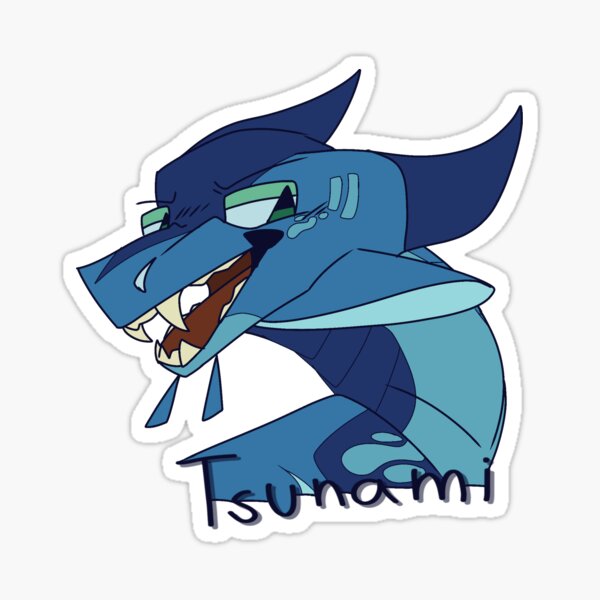 "Tsunami Wings of Fire" Sticker for Sale by CorvidalConXion | Redbubble