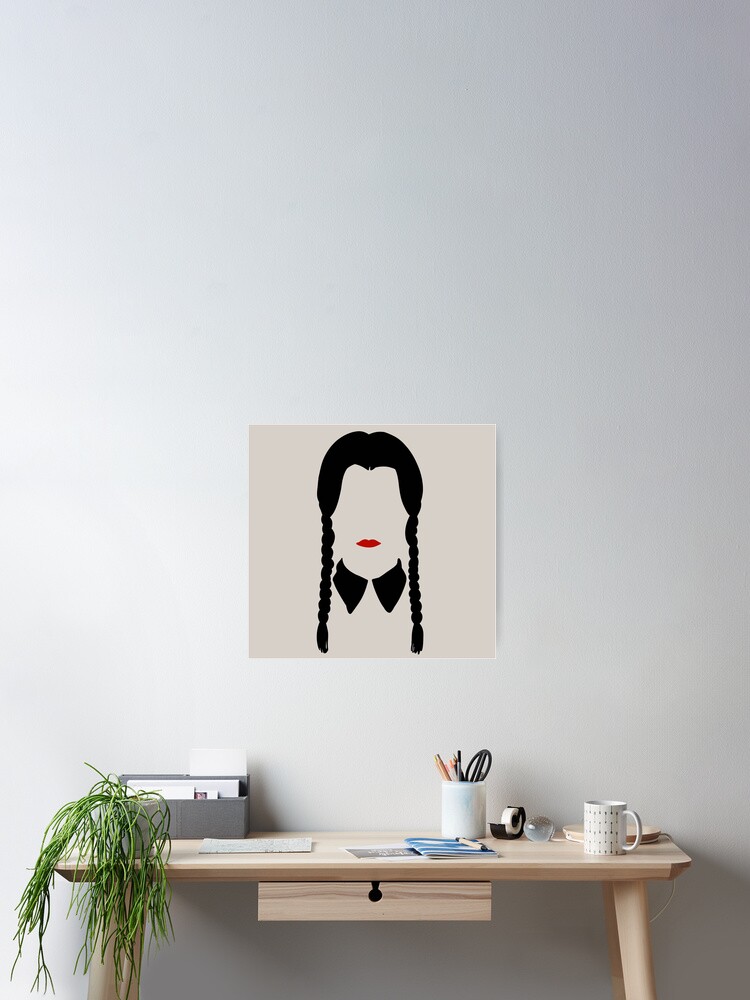 "og wednesday addams outline" Poster for Sale by sarah heranz | Redbubble