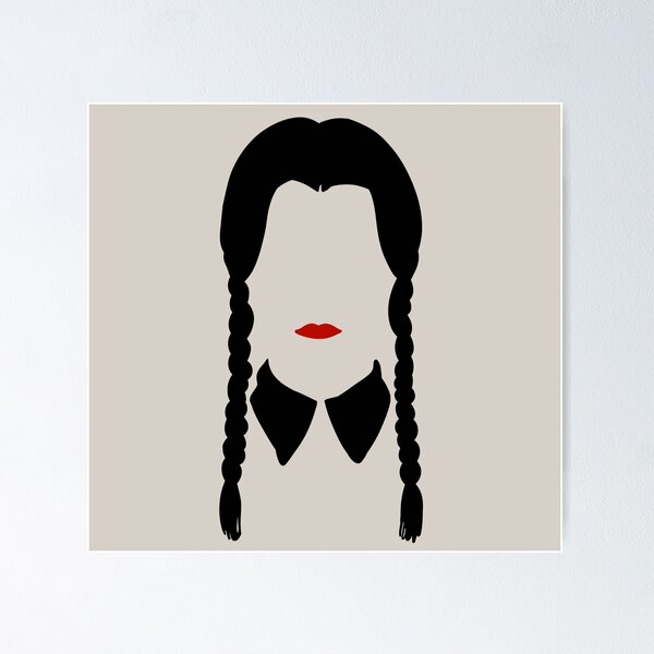 "og wednesday addams outline" Poster for Sale by sarah heranz | Redbubble