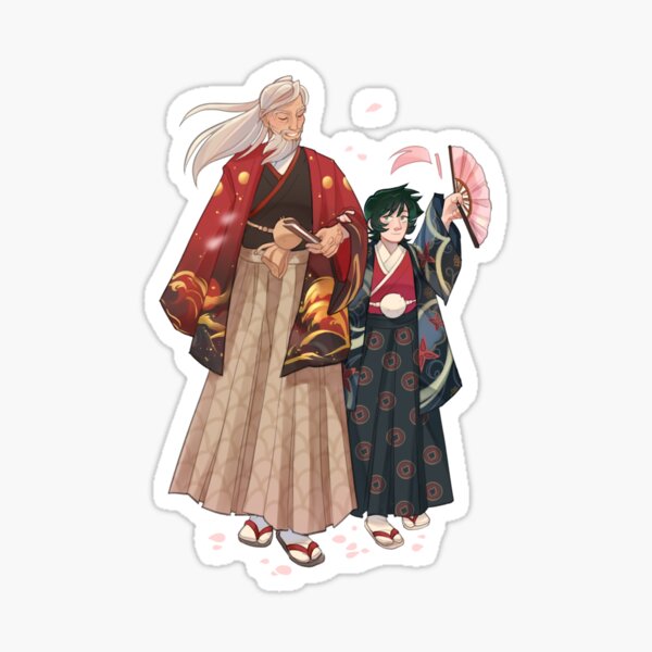 "Shura and Master Izo" Sticker for Sale by quixoticPrince | Redbubble