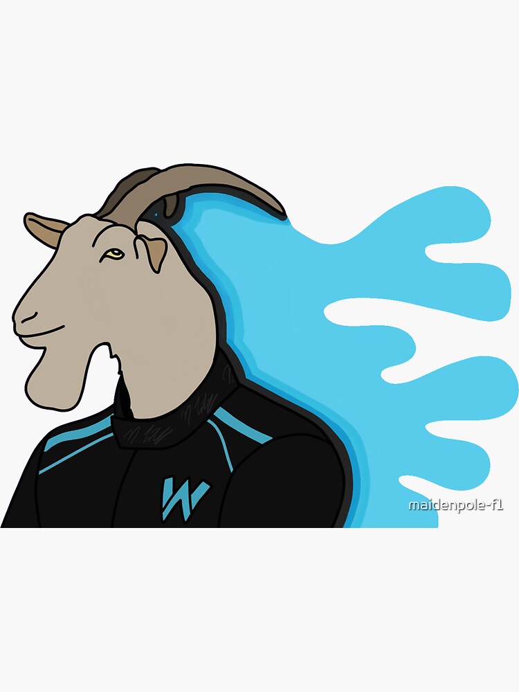 "Goatifi F1 Williams sticker" Sticker for Sale by maidenpole-f1 | Redbubble