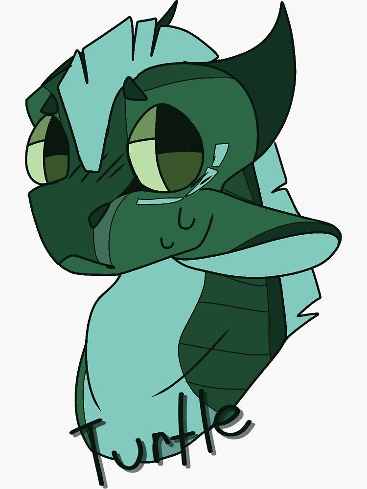 "Turtle from Wings of Fire" Sticker for Sale by CorvidalConXion | Redbubble