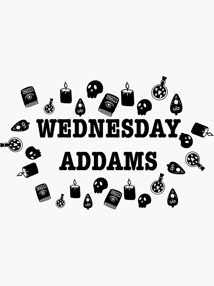 "Wednesday Addams with Goth Border" Sticker for Sale by loserkam ...
